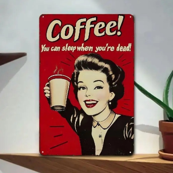 Wall Decor | Vintage Coffee Sign With Retro Design | Poshmark
